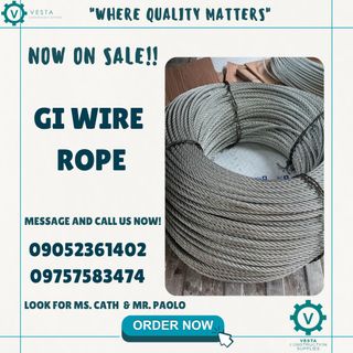 GI WIRE ROPE, Commercial & Industrial, Construction Tools & Equipment ...