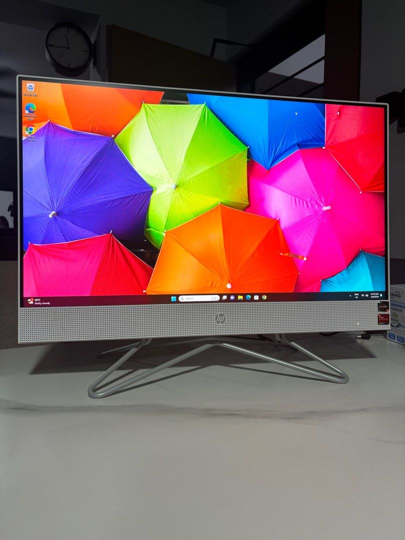 HP AiO All-in-One 24" inch FHD Desktop Computer PC Processor Ryzen ...