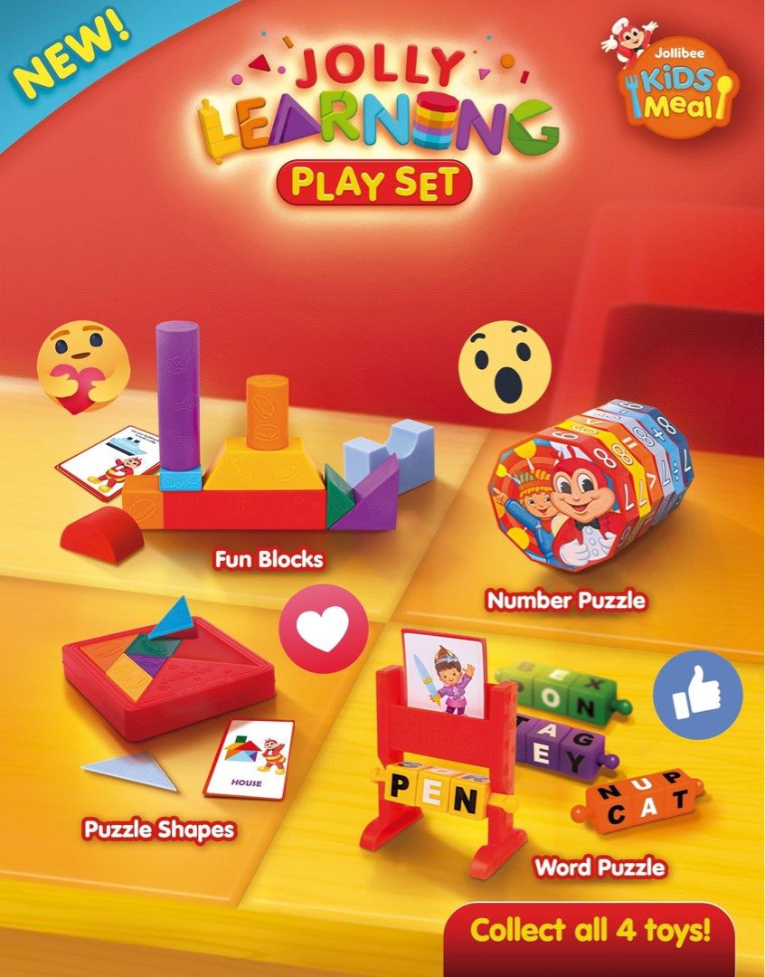 Jollibee Kids Meal Jolly Learning Play Set WORD PUZZLE May 2024 ...
