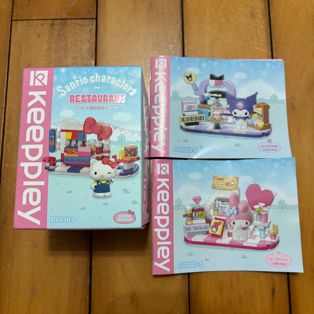 Keeppley Sanrio characters restaurant lego 積木 Kuromi & Melody, 興趣及遊戲 ...