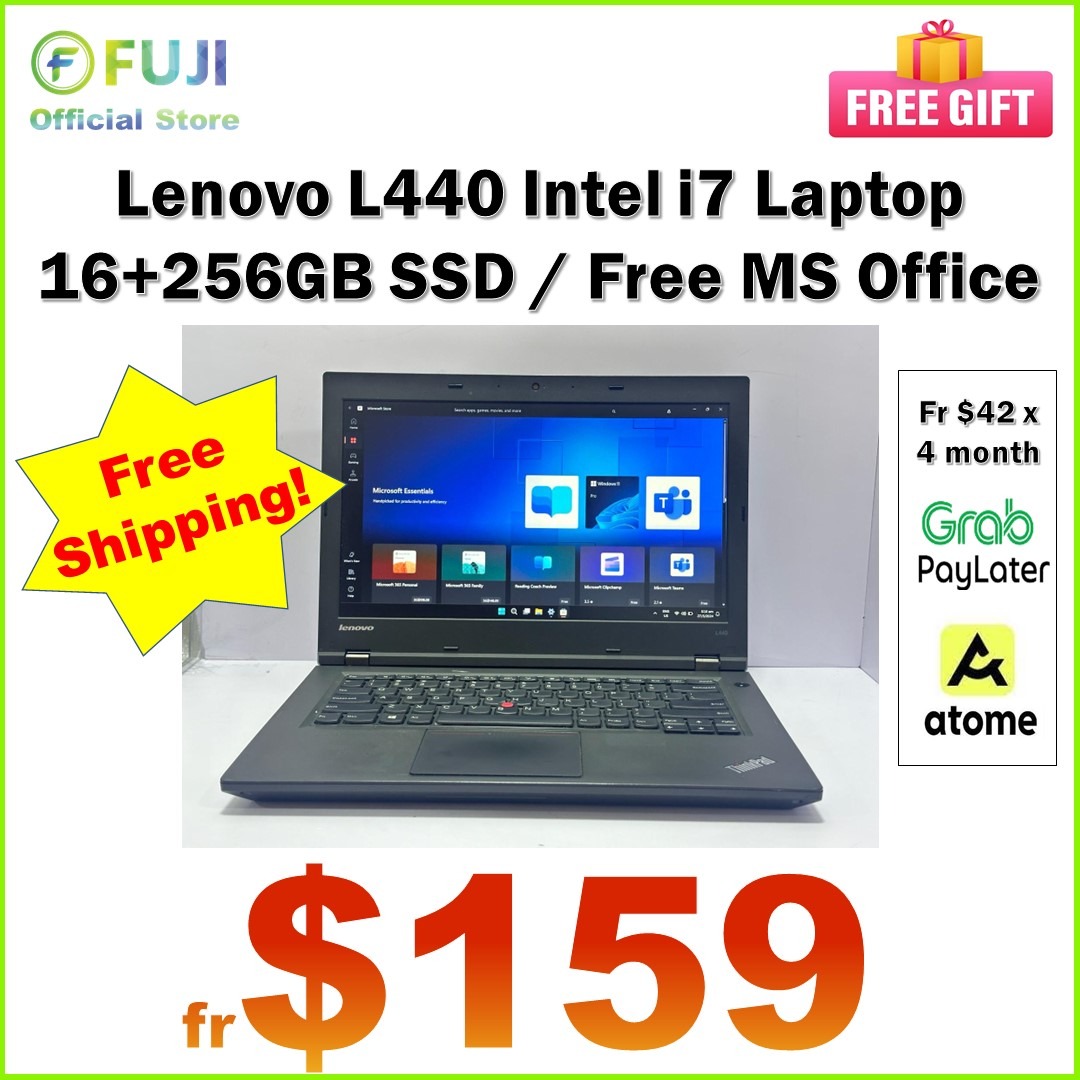 Lenovo 14 Inch I7 Laptop - 16+256GB - Free MS Office + Win 11 - FHD ...