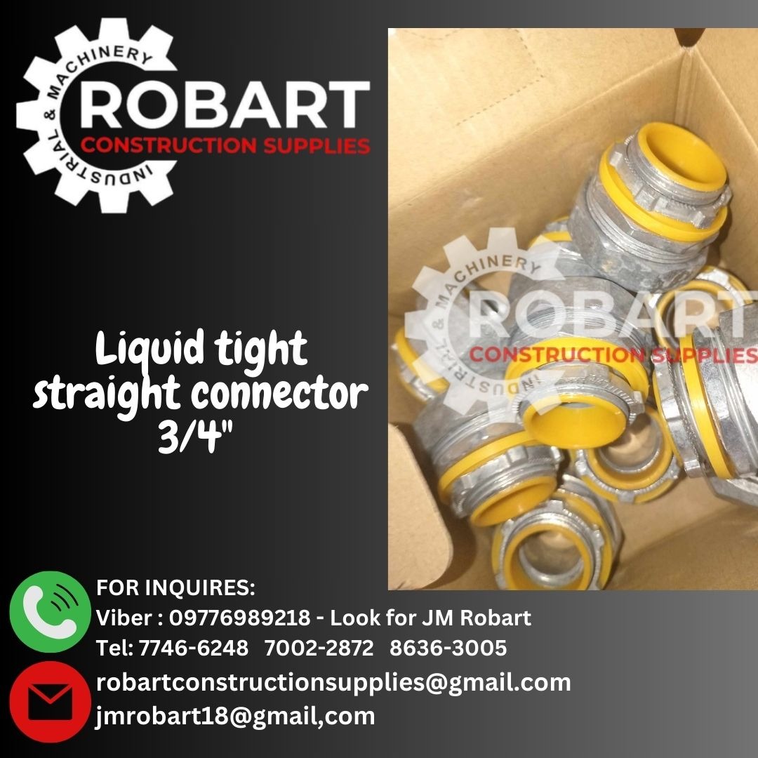 Liquid tight straight connector, Commercial & Industrial, Construction ...