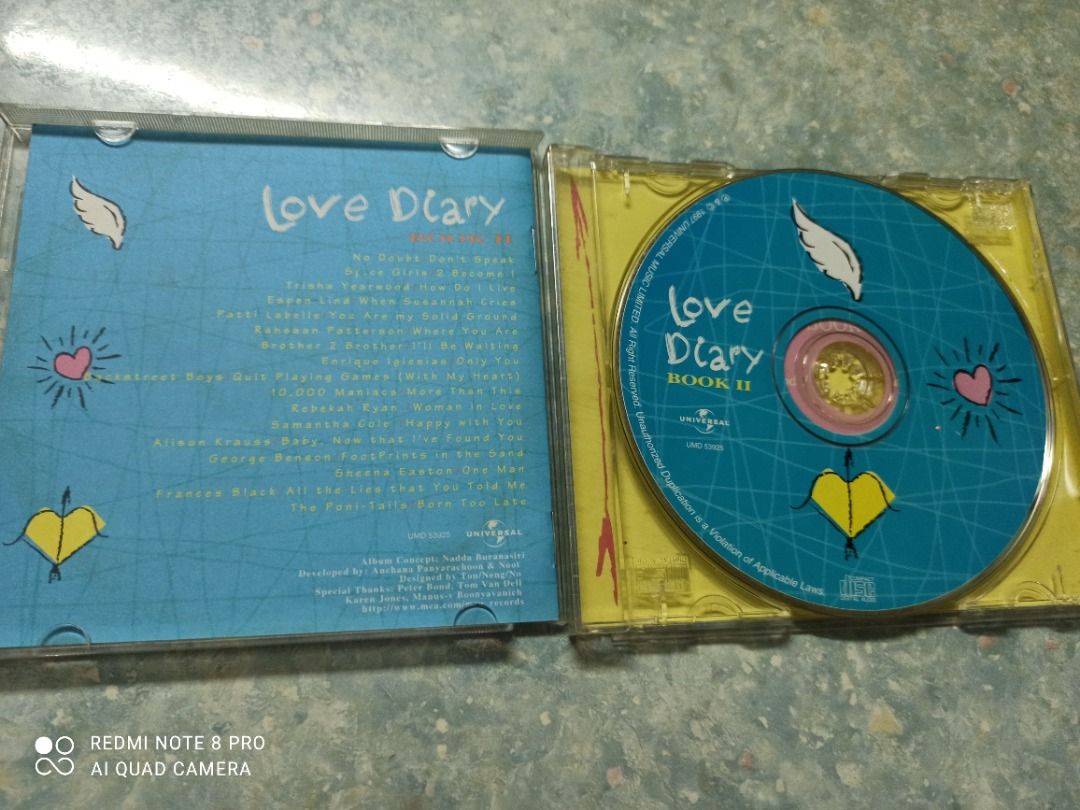 Love Diary Book II CD+VCD, 興趣及遊戲, 音樂、樂器 & 配件, 音樂與媒體 - CD 及 DVD - Carousell