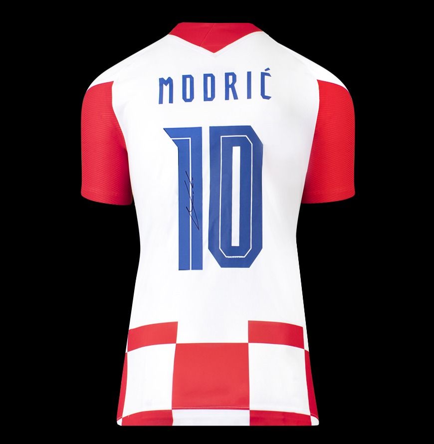 Luka Modric Official UEFA EURO 2024 Back Signed and Framed Croatia 2020 ...