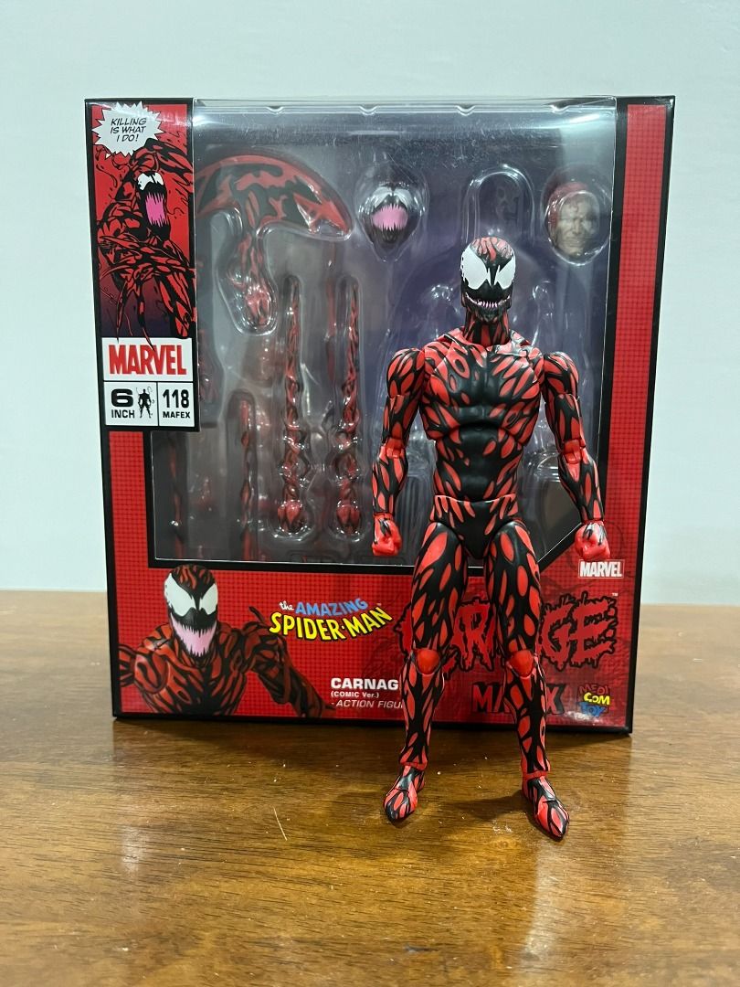 Mafex Marvel Carnage Symbiote Cletus Kasady Comic Spider-man BIB First ...