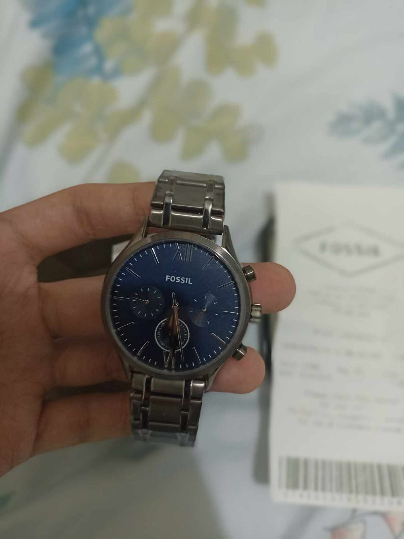 Original Fossil US Fenmore Multifunction Stainless steel Smoke Ion Band ...