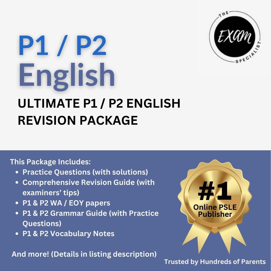 P1 P2 English 2024 Revision Package (P1 English | P2 English | Eng ...
