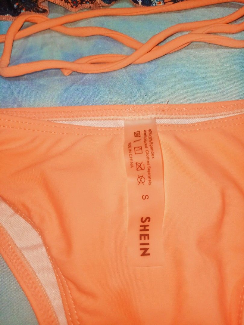 PEACH FLORAL BIKINI, Women's Fashion, Swimwear, Bikinis & Swimsuits on ...