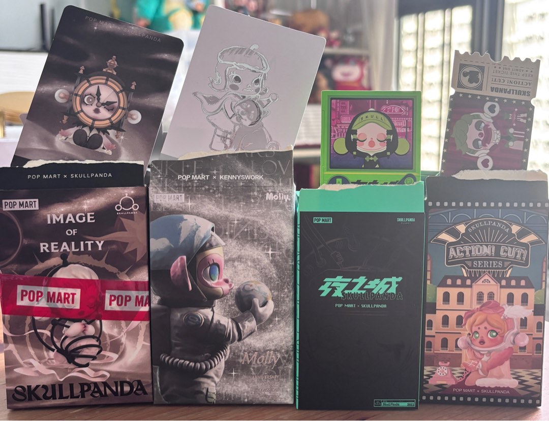 POPMART skullpanda, dimoo, pino jelly, molly, Hobbies & Toys, Toys ...