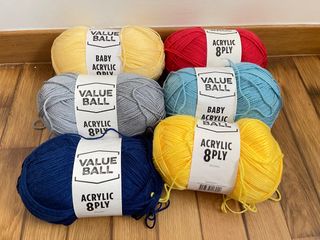 Acrylic and milk cotton yarn 100-50g ball spotlight, Hobbies & Toys ...
