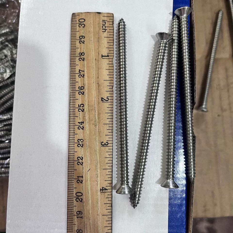 Stainless SS304 Flathead Metal Screw Self-tapping # 12 X 4” ALL SIZES ...