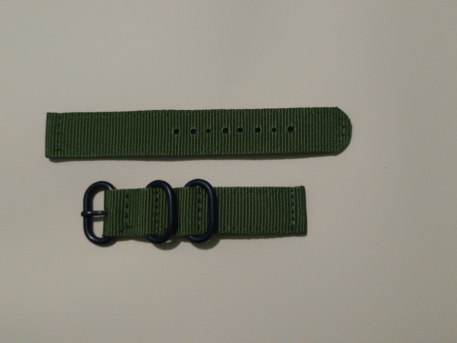 Strap Jam Nato Zulu 18mm, Fesyen Pria, Jam Tangan di Carousell