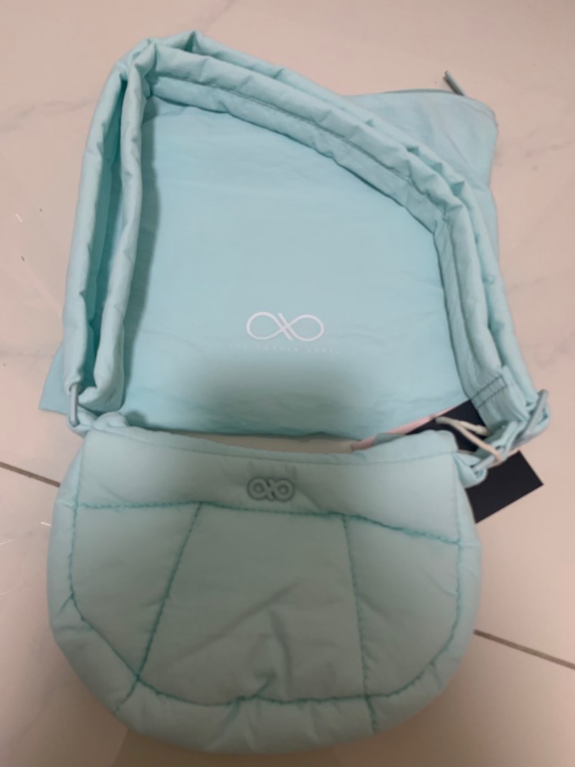 The Sophia Label Micro Cosy Puffy Crossbody Bag in Mint, Women's ...
