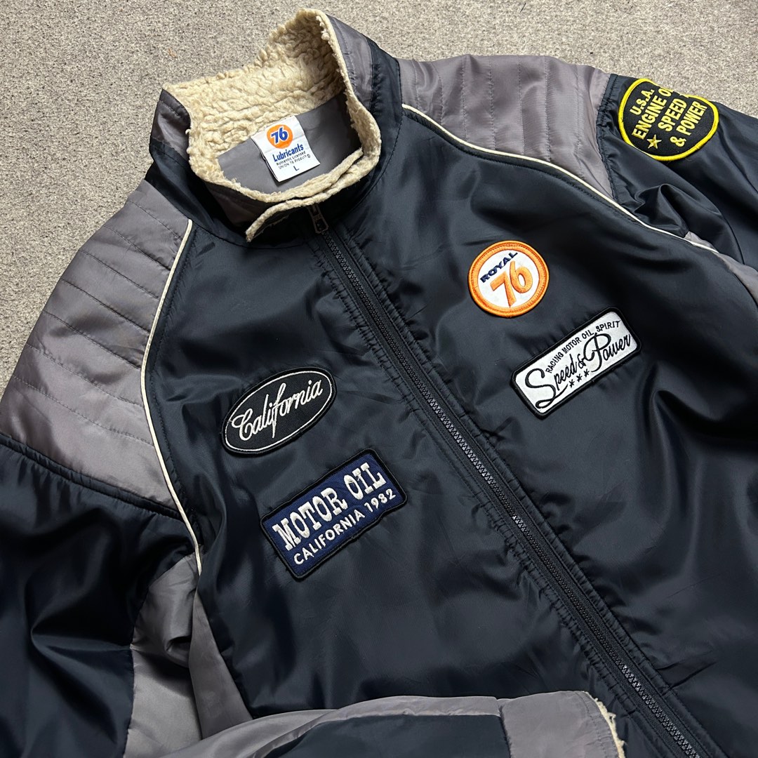 Union 76 lubricants vintage racing team crew jaket motor nascar touring ...