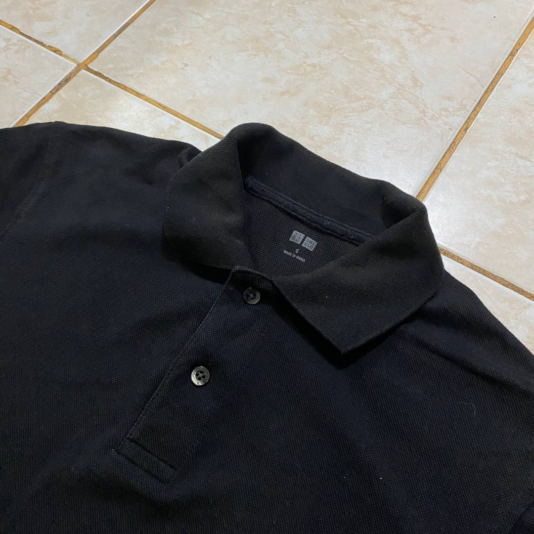 UNIQLO Plain Black Polo Shirt (AUTHENTIC), Men's Fashion, Tops & Sets ...