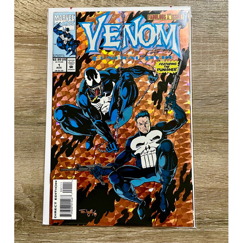 Venom: Funeral Pyre #1 Gold Holographic Cover (1993, Marvel) Punisher ...