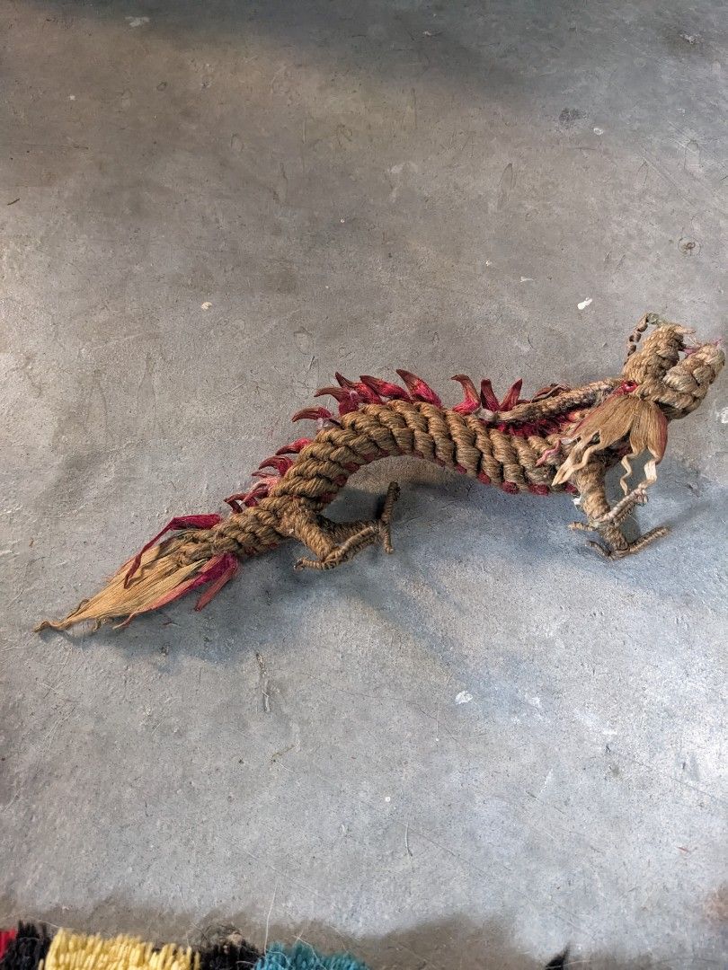Vintage Dragon Handmade Handcrafted Woven Statue Figure, Hobbies & Toys ...