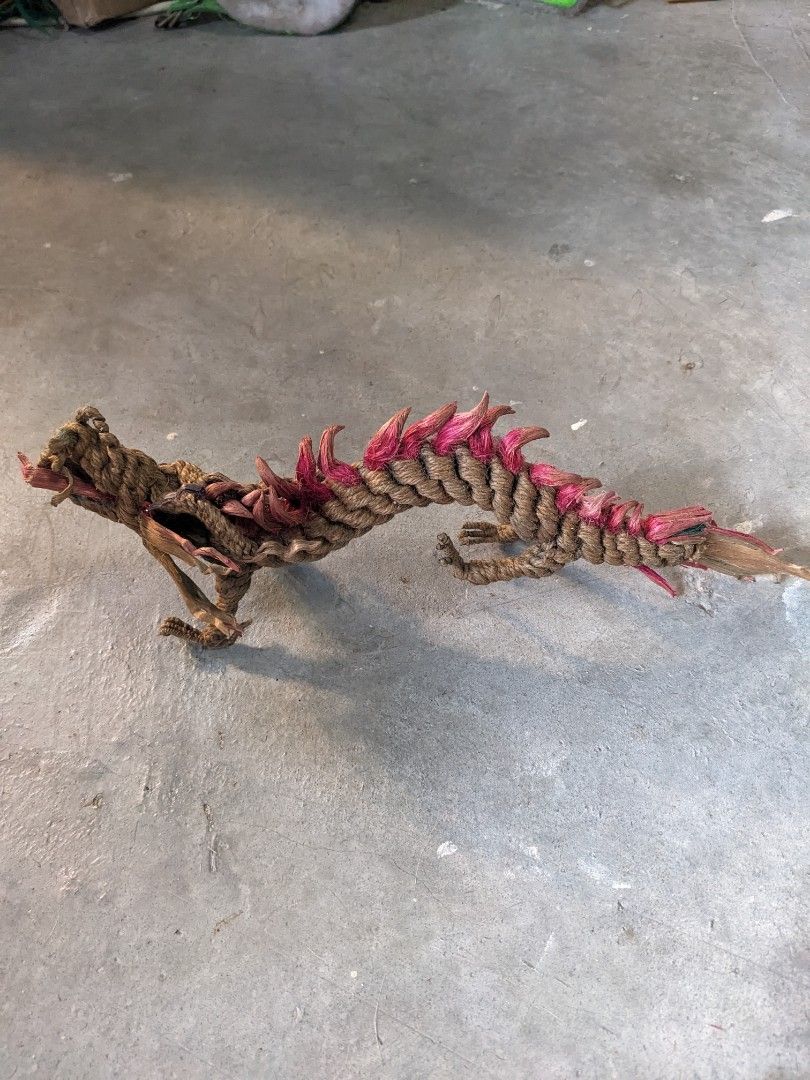 Vintage Dragon Handmade Handcrafted Woven Statue Figure, Hobbies & Toys ...