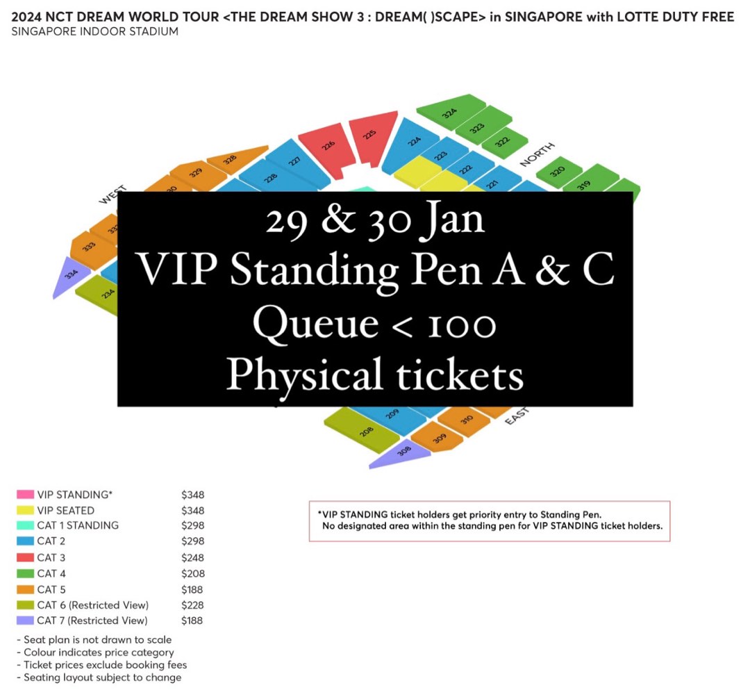 VIP Standing NCT Dream The Dream Show TDS 3 Dream Scape World Tour in SG Singapore Concert ...