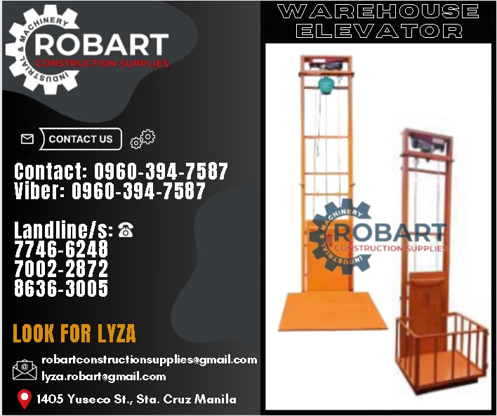 Warehouse Elevator, Commercial & Industrial, Construction Tools & Equipment on Carousell