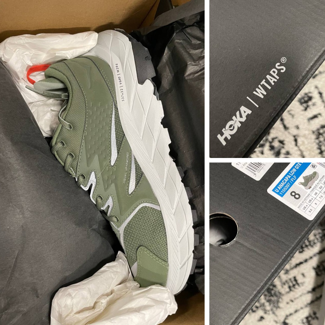WTAPS x Hoka Anacapa Low Gore-Tex (現貨) / us8, 男裝, 鞋, 波鞋 - Carousell