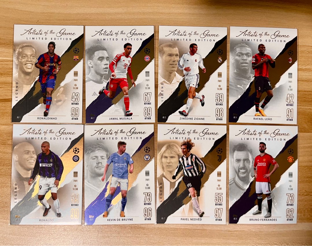 wts/lfb topps match attax 23/24 artists of the game ronaldinho jamal ...