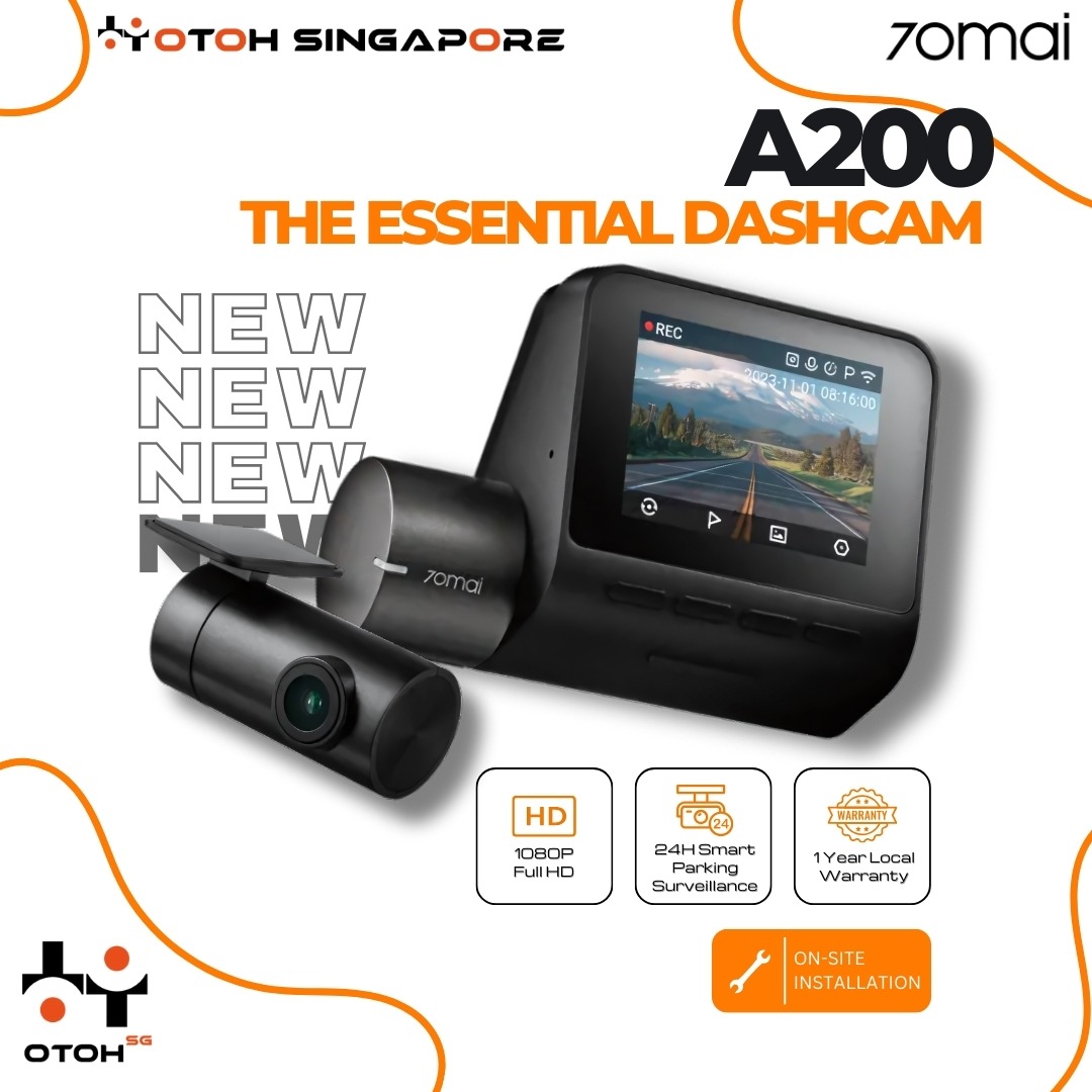 70mai A200 | 1080p Full HD Front & Rear Dashcam from 70mai ...