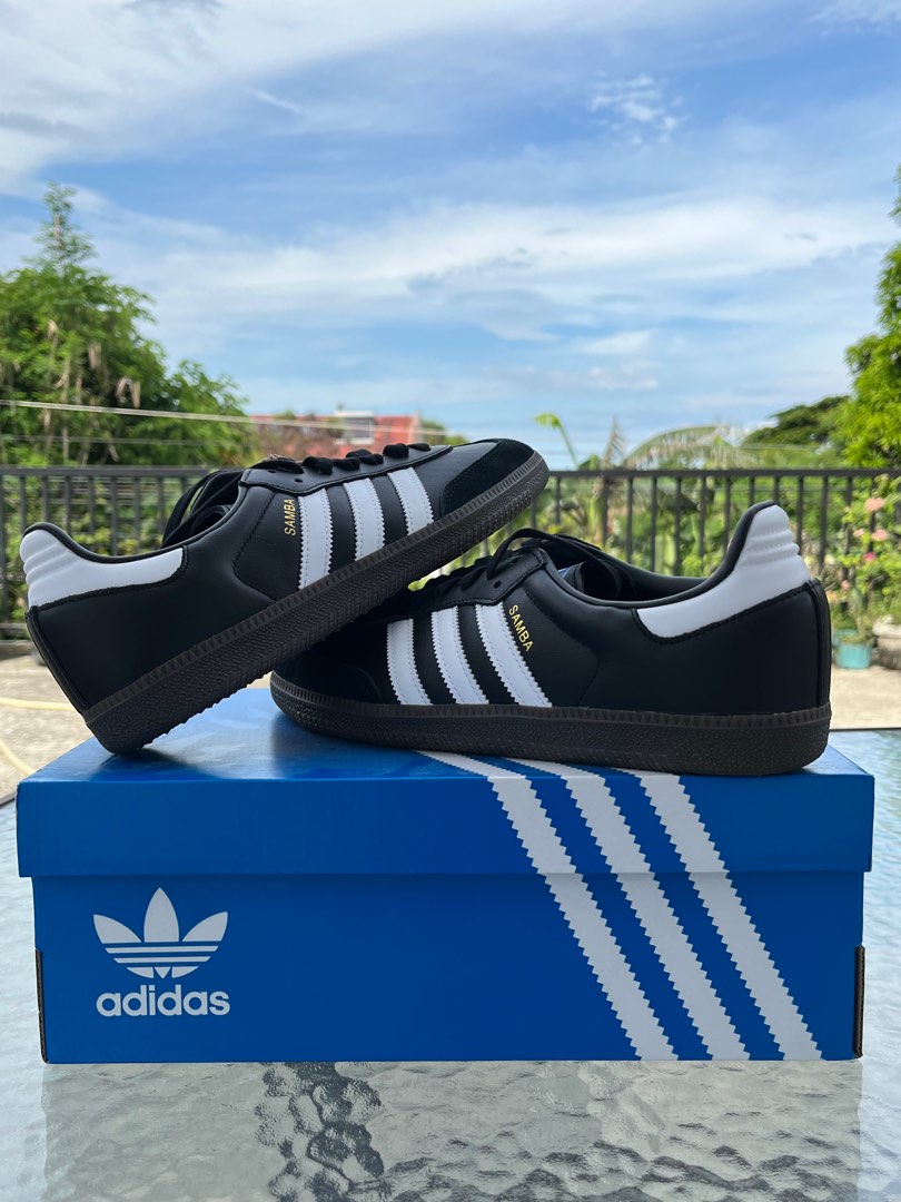 Adidas Sambas OG Black, Men's Fashion, Footwear, Sneakers on Carousell