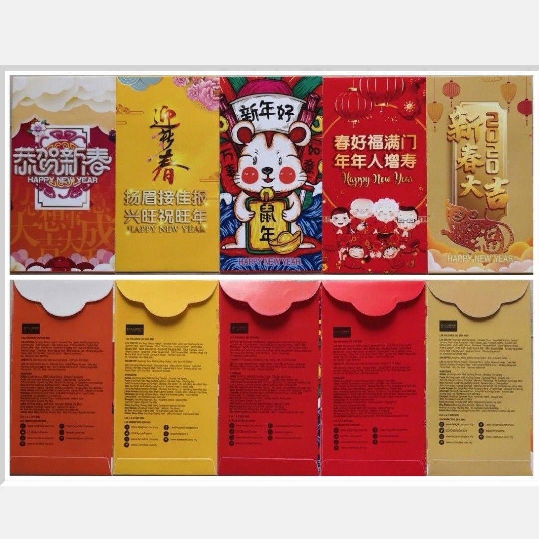 Ang Pow Packets - 2020 LEA Holdings Sdn Bhd set of 5 design, Hobbies ...