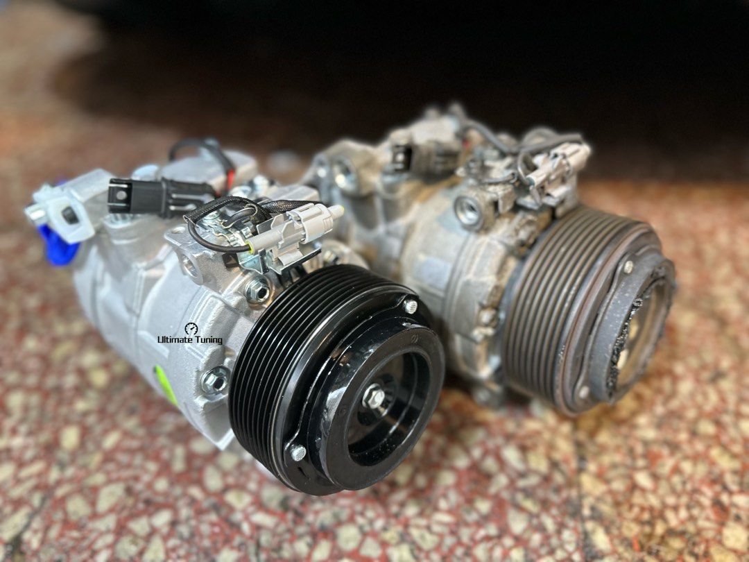 BMW f10 寶馬 ac compressor condenser 冷氣泵 散熱網 漏雪種 加雪種 冷氣系統維修 Denso 原廠 凍 ...