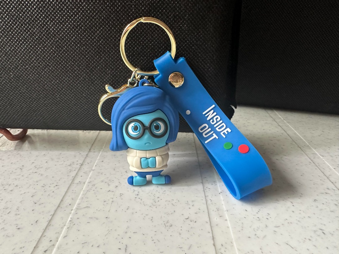Brand New Inside Out Sadness Blue Keychain Disney Pixar Insideout 2 ...