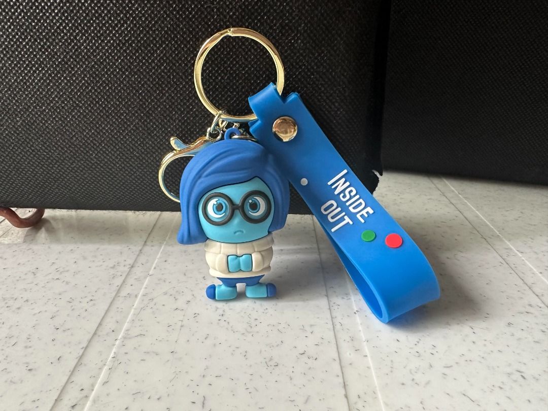 Brand New Inside Out Sadness Blue Keychain Disney Pixar Insideout 2 ...