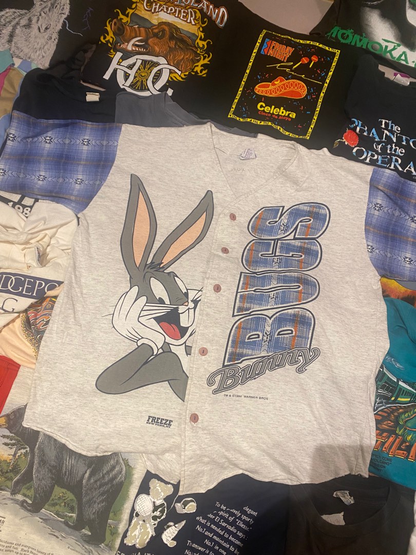 Bugs bunny 1994 button up, Men's Fashion, Tops & Sets, Tshirts & Polo ...
