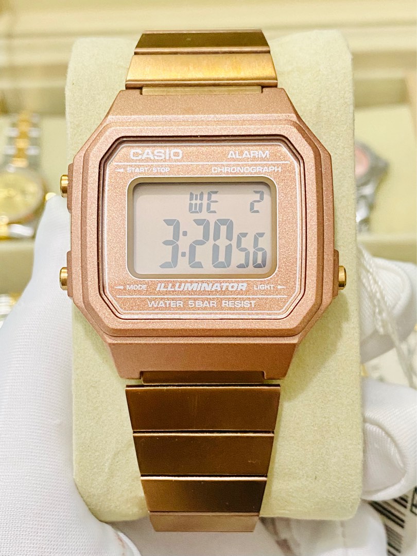 Casio Pink (Rosegold) Ladies Watch, Women's Fashion, Watches ...