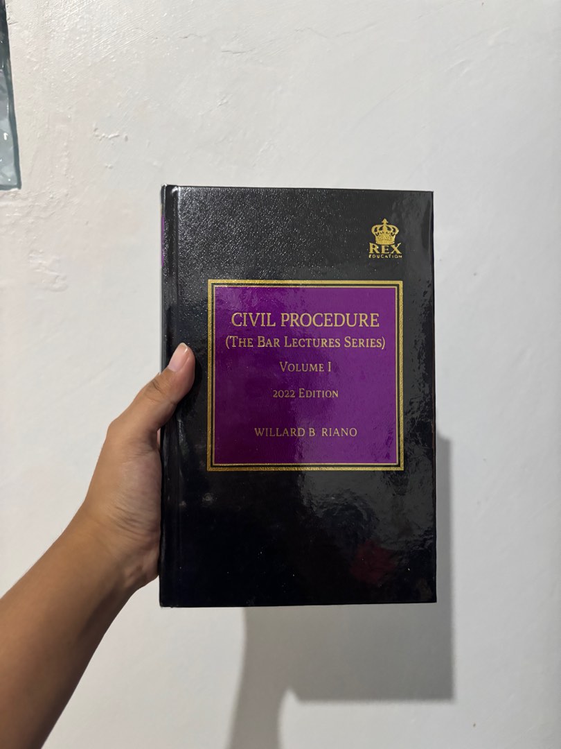 Civil Procedure Volume 1 (Riano 2022), Hobbies & Toys, Books & Magazines, Textbooks on Carousell