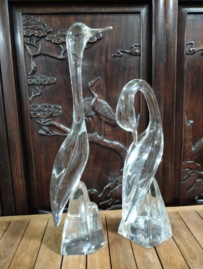 Daum France Crystal Herons, Hobbies & Toys, Memorabilia & Collectibles ...