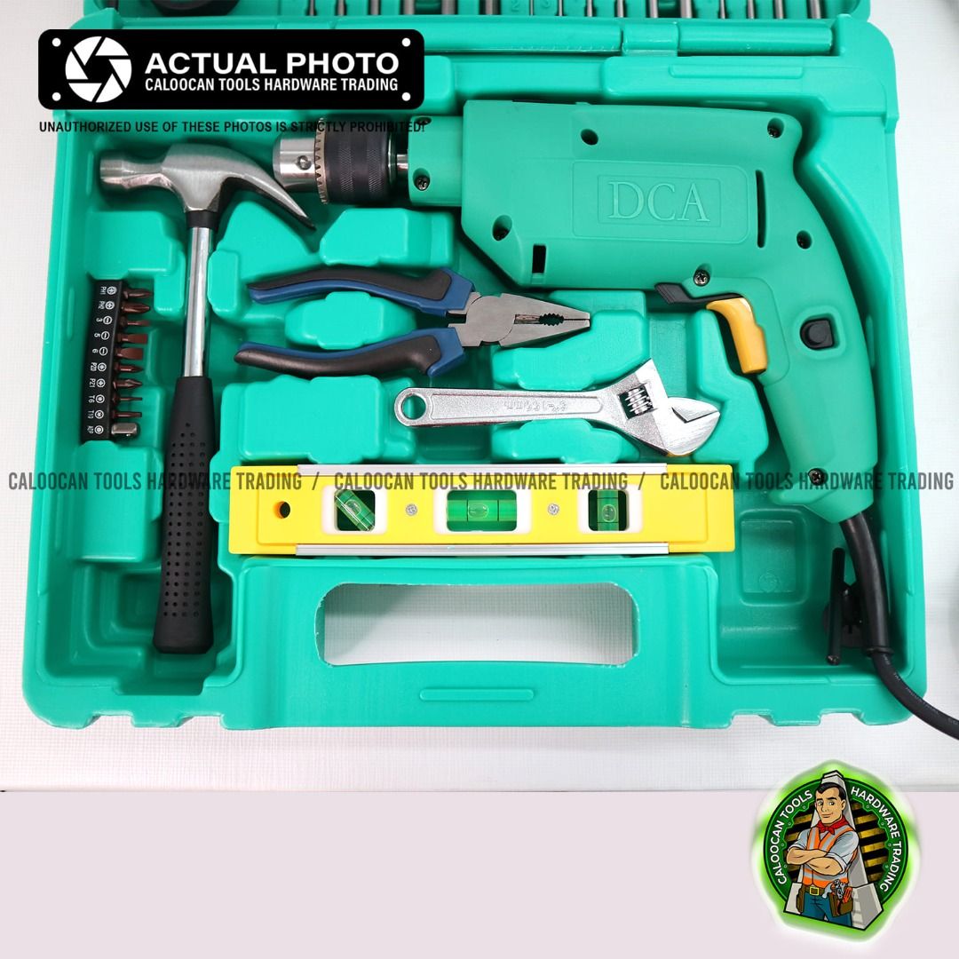 DCA 500W Electric Impact Drill / Hammer Drill / Barena with Tool Kit ...