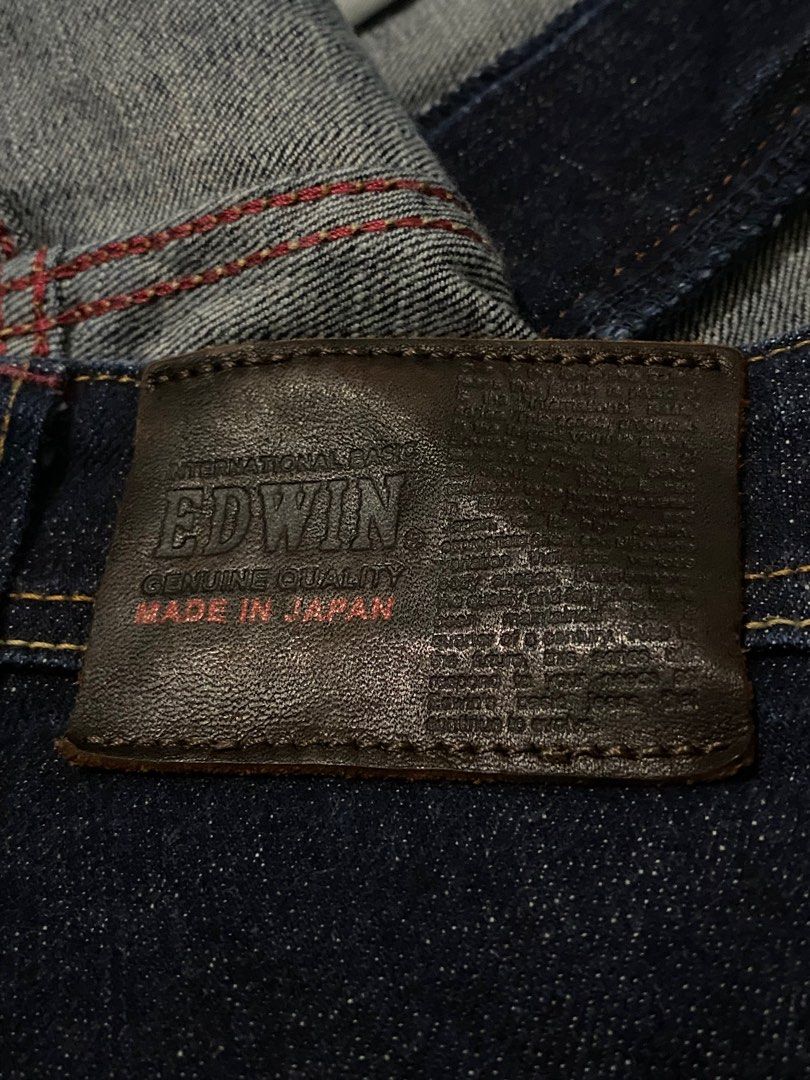 Edwin Japan Straight Cut Dark Blue, Men's Fashion, Bottoms, Jeans on ...