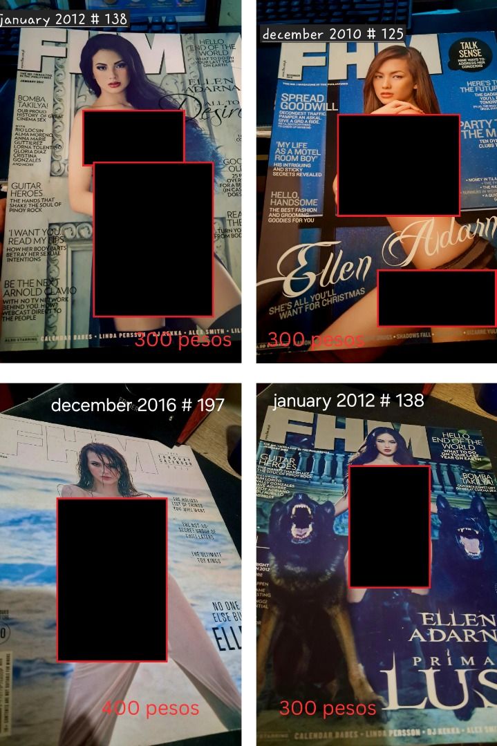 fhm ellen adarna set chart z, Hobbies & Toys, Books & Magazines ...