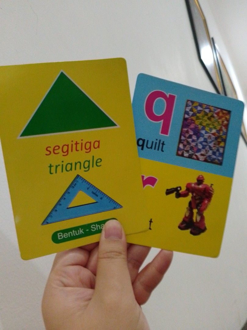 Flash Card Alphabet Color Shape Family Tree English Indonesia, Bayi ...