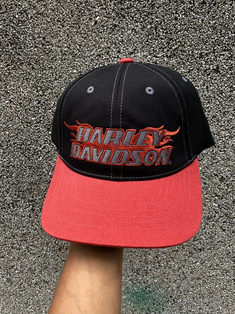 harley davidson flames hat, Men's Fashion, Watches & Accessories, Caps ...