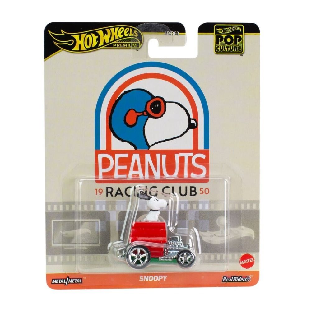 Hot Wheels Premium 1/64 Scale Pop Culture Peanuts Racing Club Snoopy ...