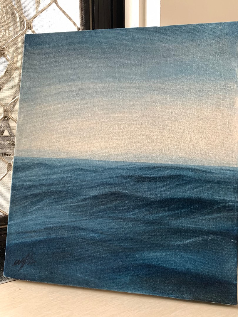 "Howling Blues" Oil Painting by Alyssa Du, Furniture & Home Living ...