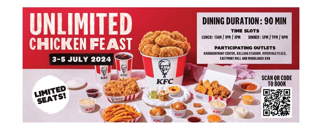 KFC Unlimited Chicken Feast 2024, Food & Drinks, Local Eats on Carousell