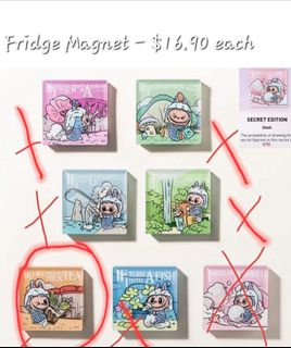 Pop mart Labubu hide and seek magnet fridge, Hobbies & Toys, Toys ...