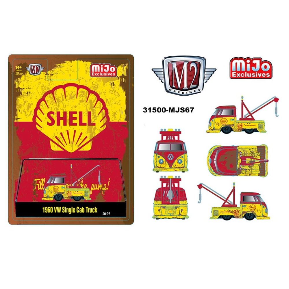 M2 Machines 1/64 Scale 1960 Volkswagen Single Cab Tow Truck SHELL OIL ...
