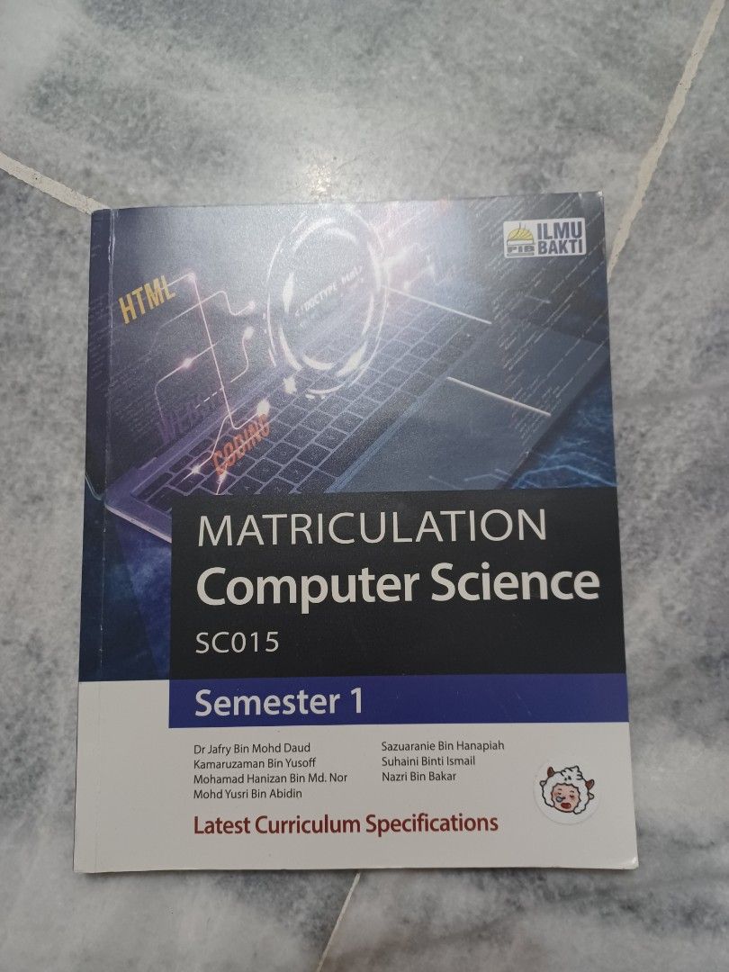 Matrikulasi Computer Science Sem 1, Hobbies & Toys, Books & Magazines, Textbooks on Carousell