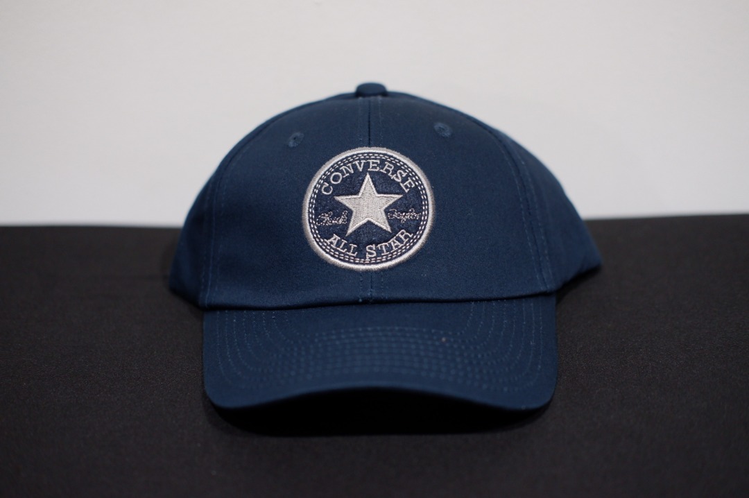 Navy Blue logo curved cap/hat by Converse, Men's Fashion, Watches ...