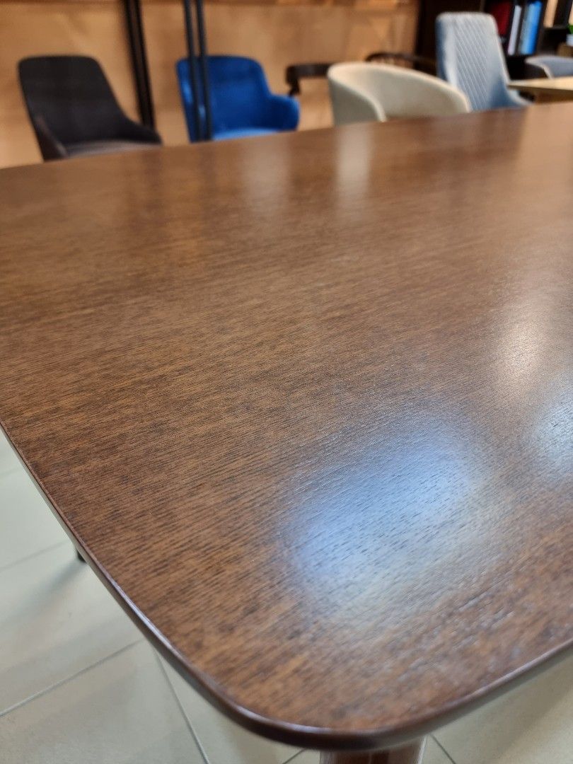 [New] 1.5m 6-Seater Dining Table, 5ft Meja Makan - 26kg Solid Wood ...