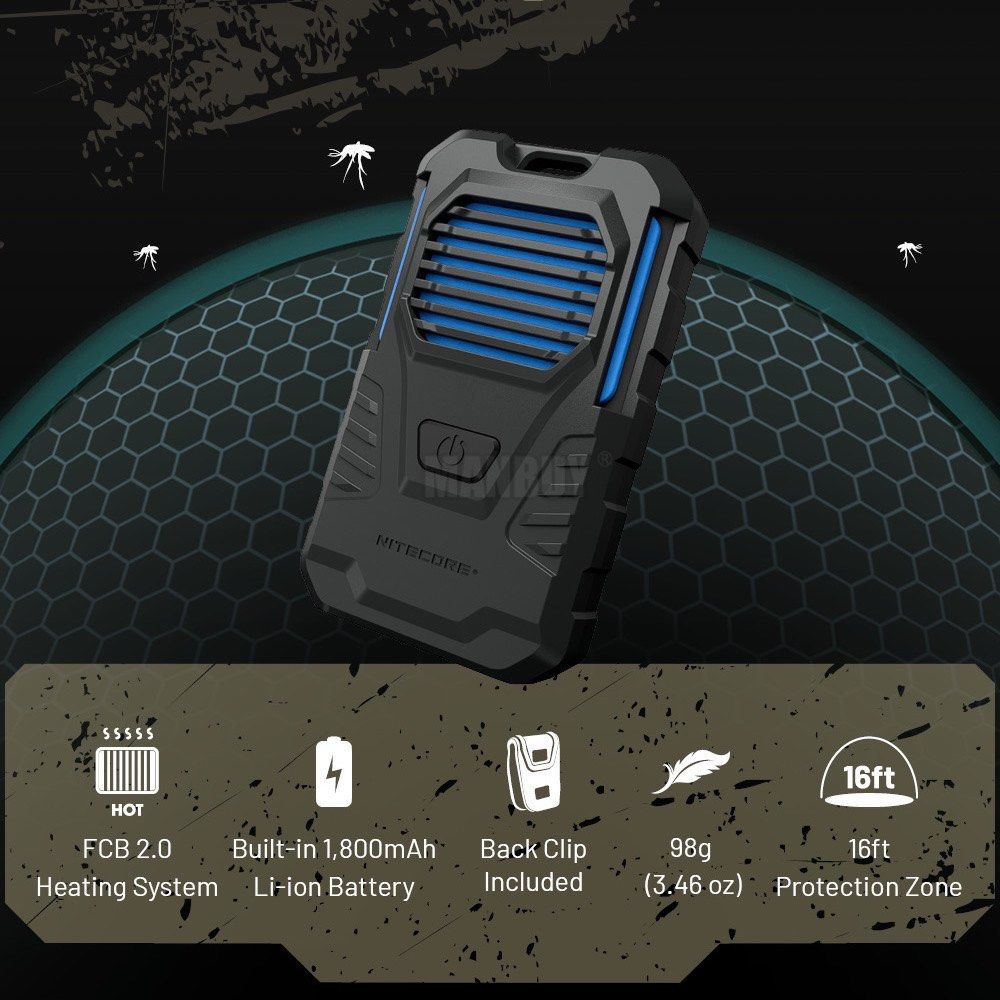 Nitecore EMR06 TAC Electronic Mosquito Repellent Portable With built-in ...